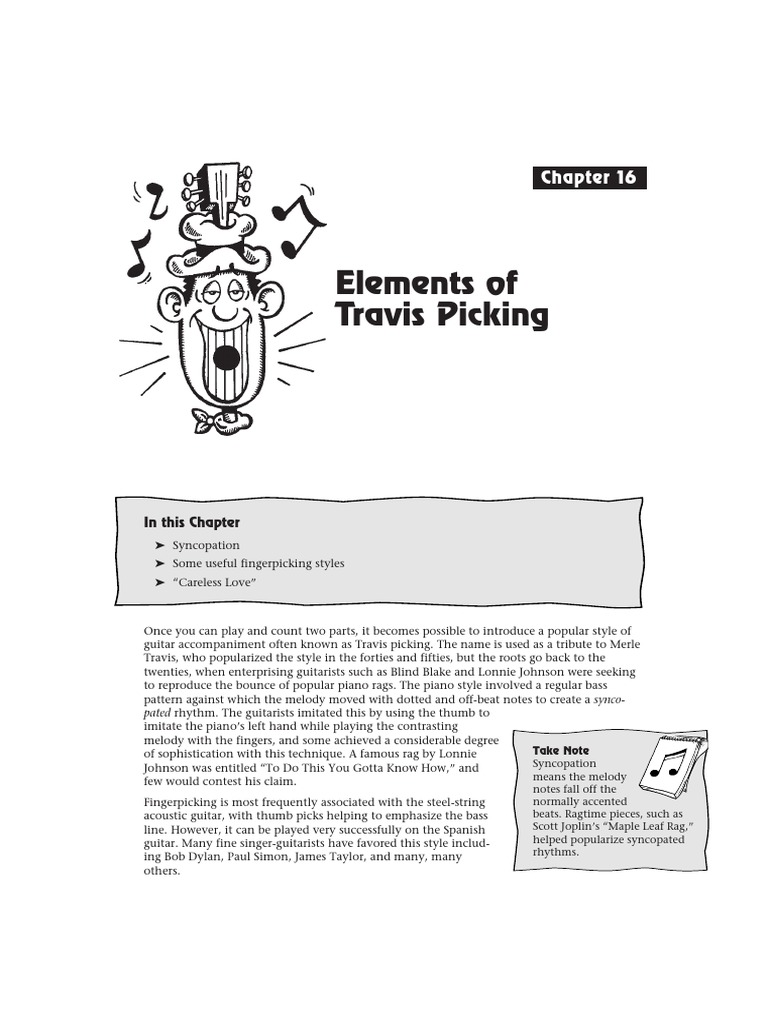 Elements of Merle Travis Picking | PDF | Ragtime | Musical Instruments