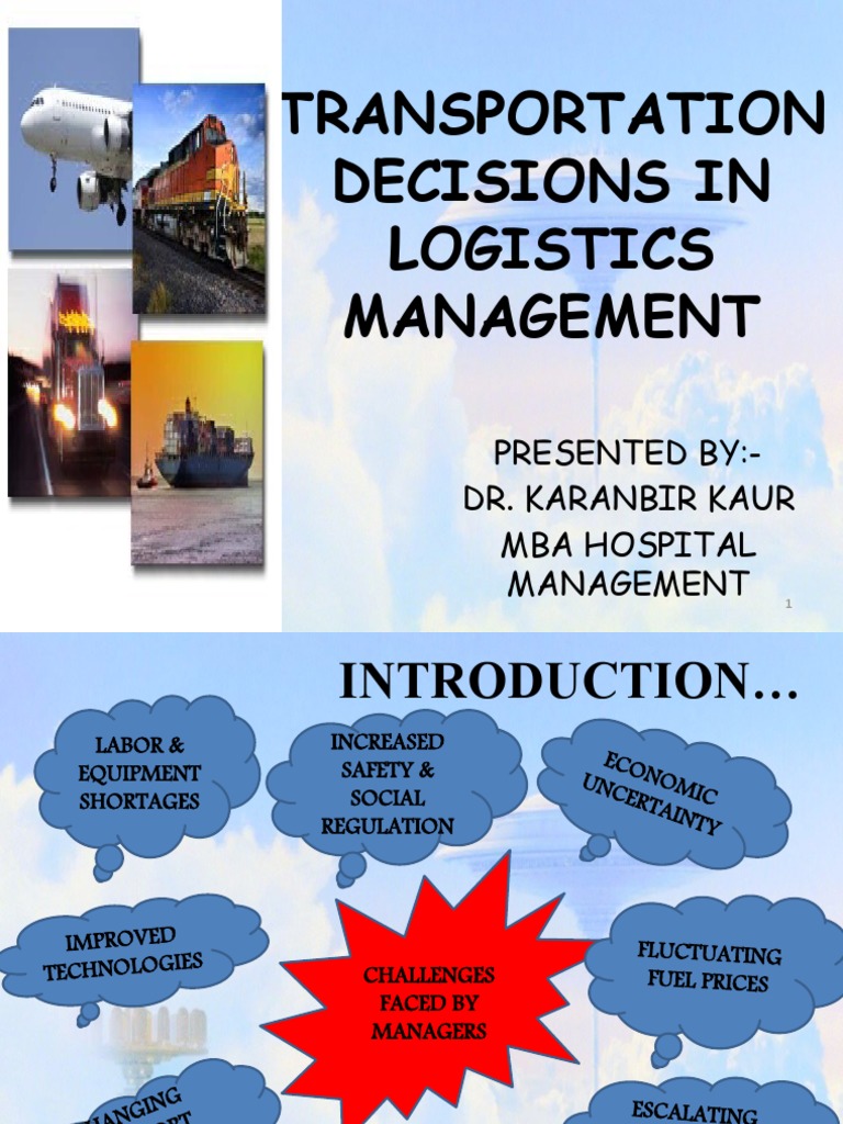 Transportation Decisions in Logistics Management | PDF | Business | Cargo