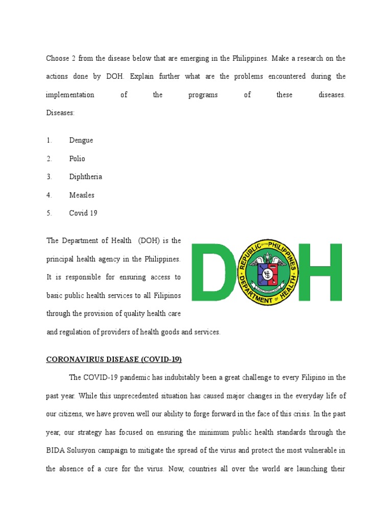 DOH Actions on COVID-19 and Dengue | PDF | Vaccines | Pandemic