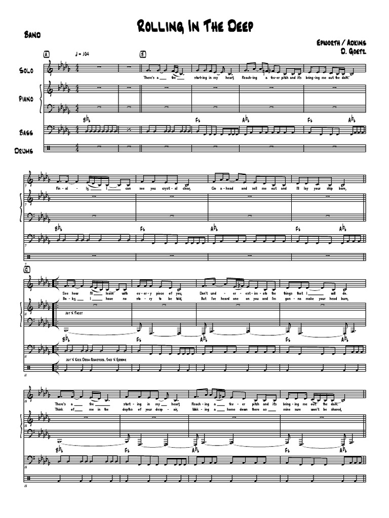 Rolling in The Deep - Band | PDF
