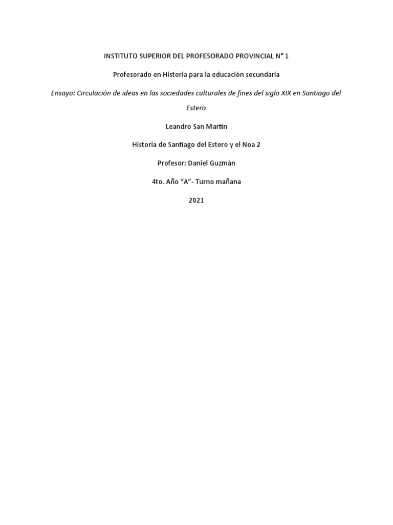 TP Ensayo Noa 2 | PDF | Ideologías | Buenos Aires