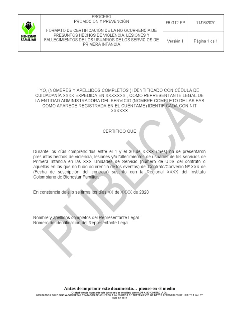 f8.g12.pp Formato Certificacion de La No Ocurrencia de Presuntos Hechos ... f8.g12.pp Formato Certificacion de La No Ocurrencia de Presuntos Hechos ...