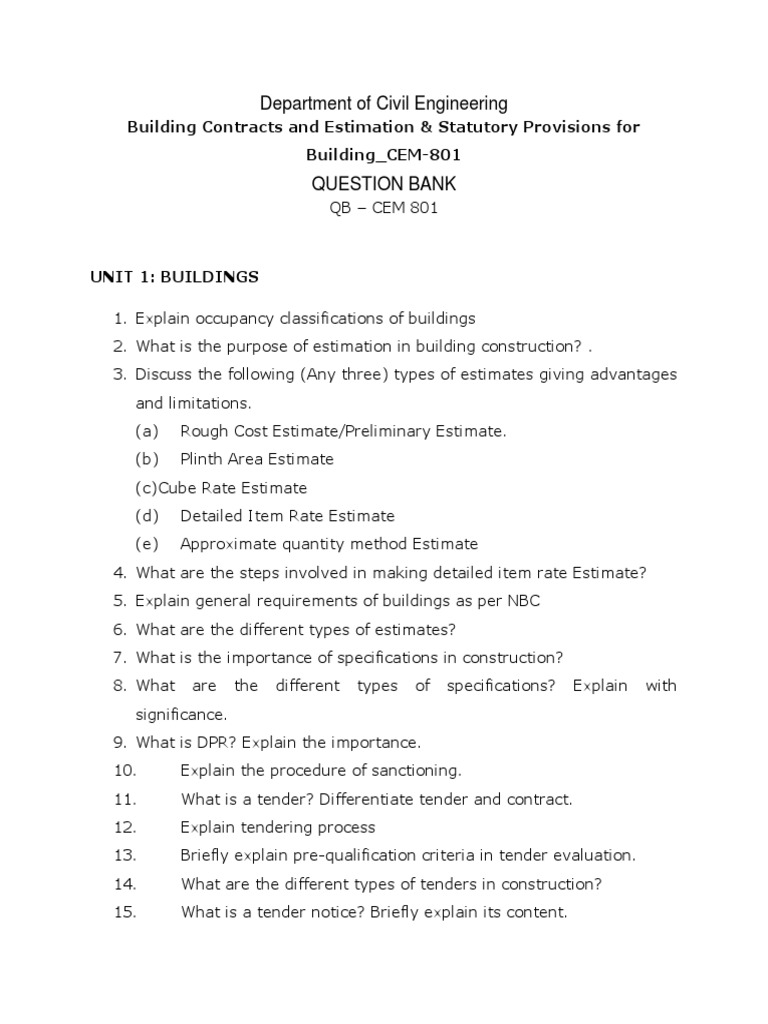 Cem 801 - CONTRACT-QB | PDF | Road | Length