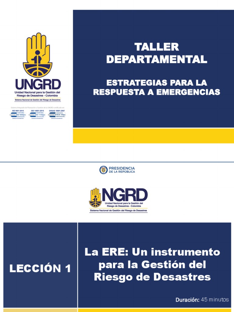 01-La ERE, Instrumento de GDRD | PDF | Reducción de Desastres ...