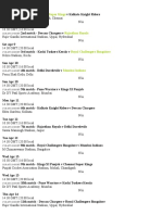 TATA IPL 2025 - Match Schedule | PDF | Sports | Cricket Competitions
