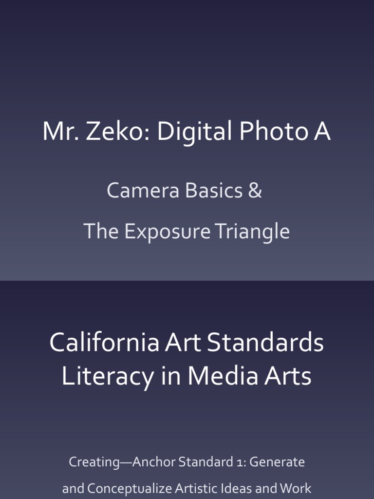 Digital Camera Basics The Exposure Triange | PDF | Shutter Speed ...
