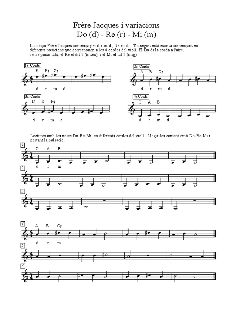 01 - Frère Jacques I Variacions D-R-M | PDF