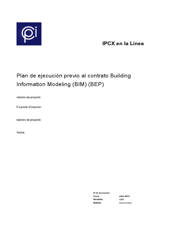 Cpix Pre-Contract Bim Execution Plan Bep V2.0.en - Es | PDF | Software ...