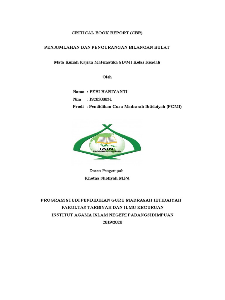 Critical Book Report | PDF | Kajian Bahasa Asing | Sains & Matematika