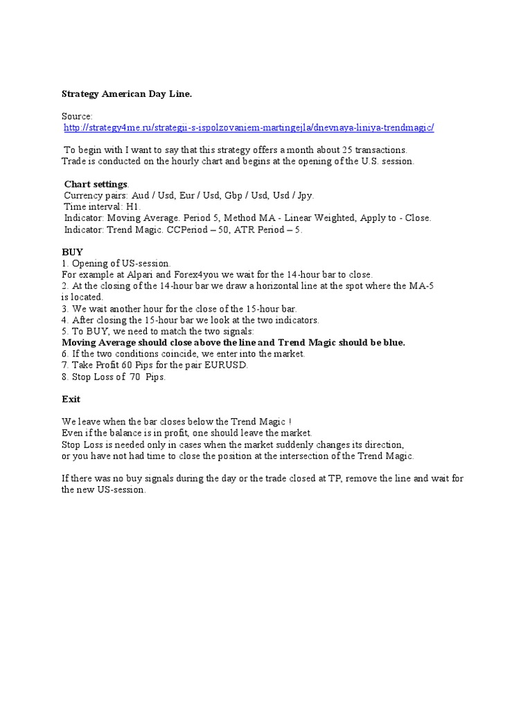 American Dayline Strategy | PDF | International Finance | Investing