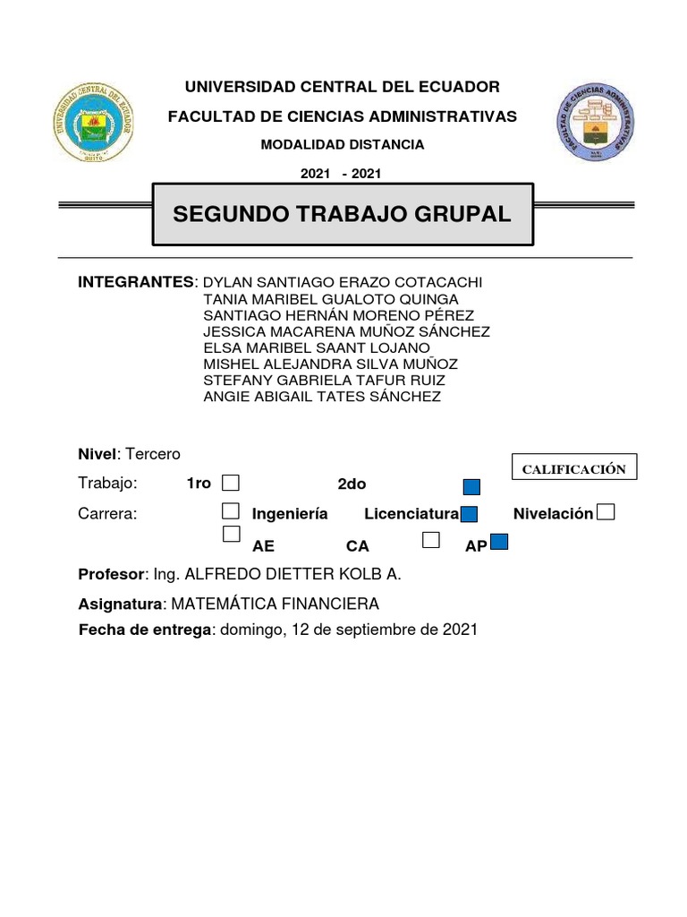 Trabajo Grupal 2 | PDF