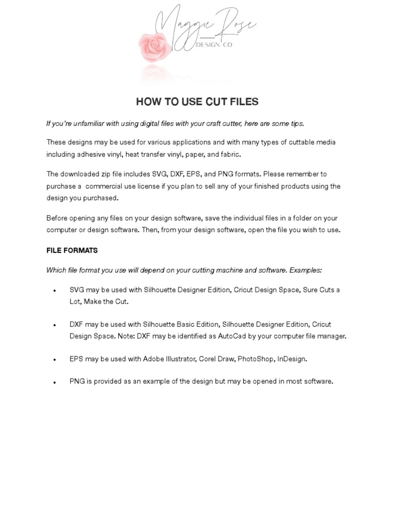 How To Use Cut Files | PDF | Computer File | Software
