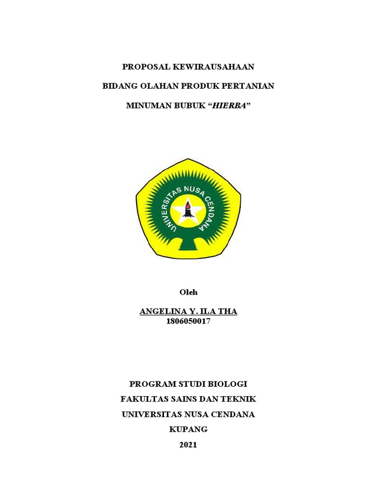 Proposal Usaha Minuman Herbal | PDF