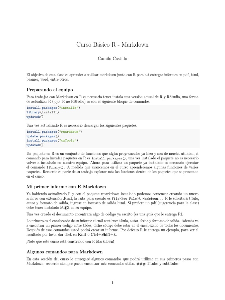 Clase Markdown | PDF | Desarrollo de software | Informática