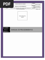 Plantilla Manual de Procedimientos | PDF | Barreras no arancelarias al comercio | Información