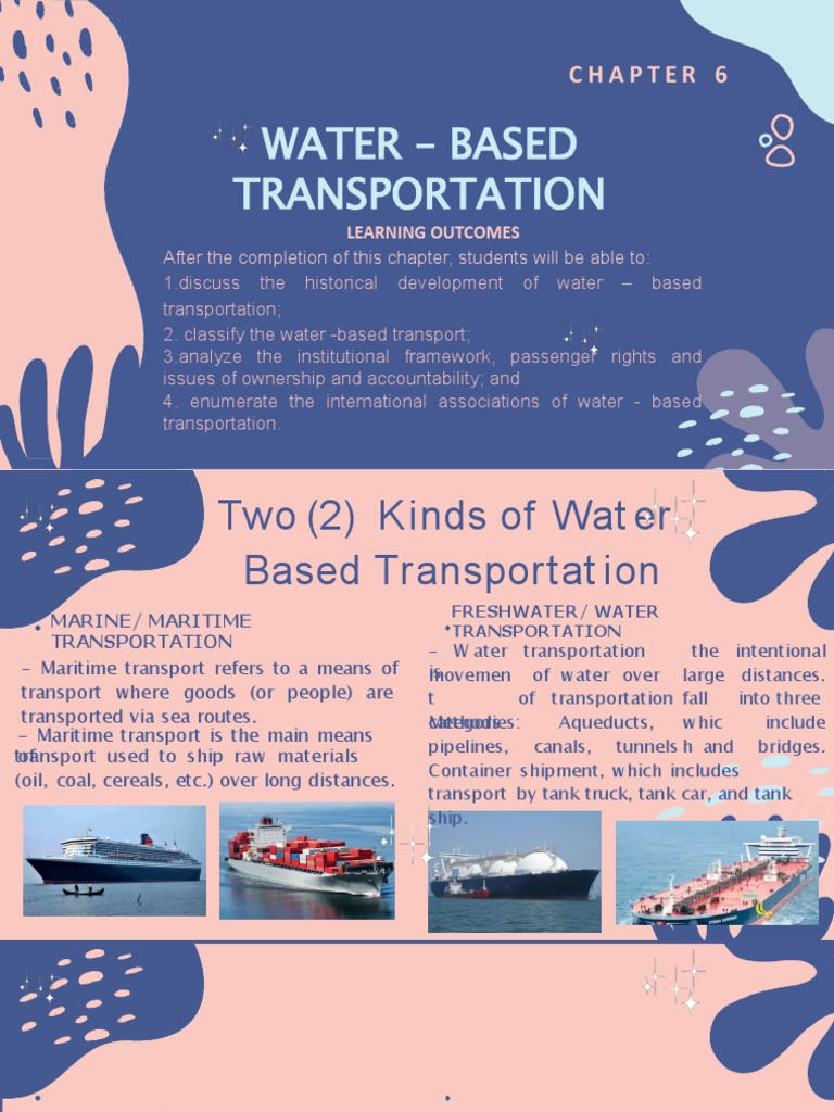 Water Based Transportation | PDF | Cruise Ship | Ferry