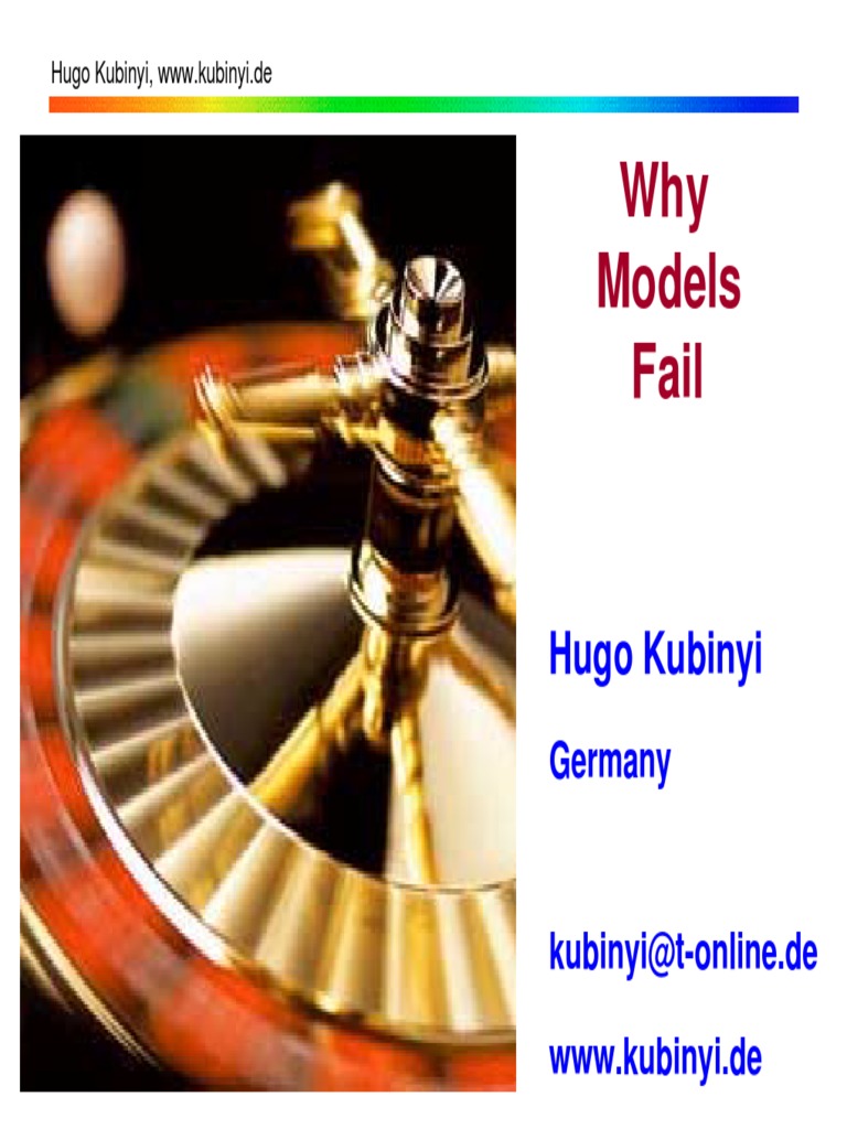 San-Francisco-09-06-Why Models Fail | PDF | Quantitative Structure ...