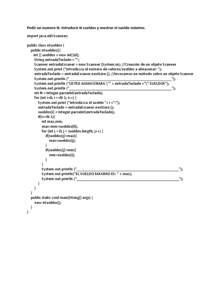 Java Ejercicios 2 | PDF | Métodos y materiales de enseñanza | Informática