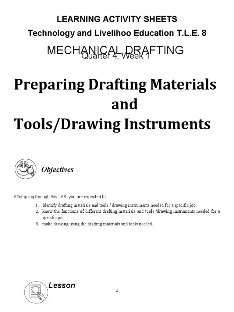 Mechanical Drafting Grade 8 LEARNING ACTIVITY SHEETS | PDF | Drawing ...