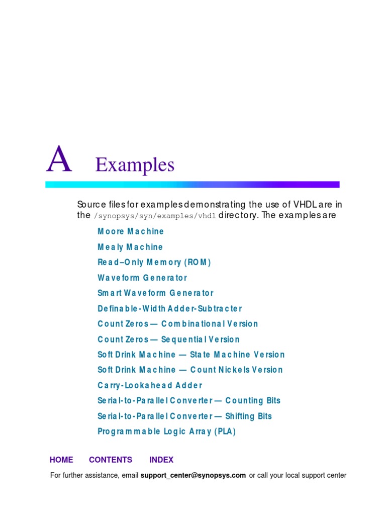 VHDL Design Examples Guide | PDF | Vhdl | Boolean Data Type