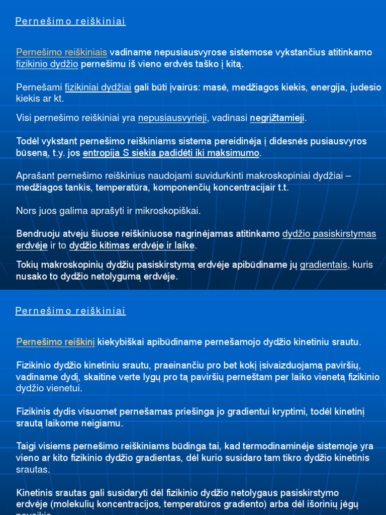 1.2.4 Pernesimo Reiskiniai Ir Realiosios Dujos (Fizika - KTU.2009) | PDF