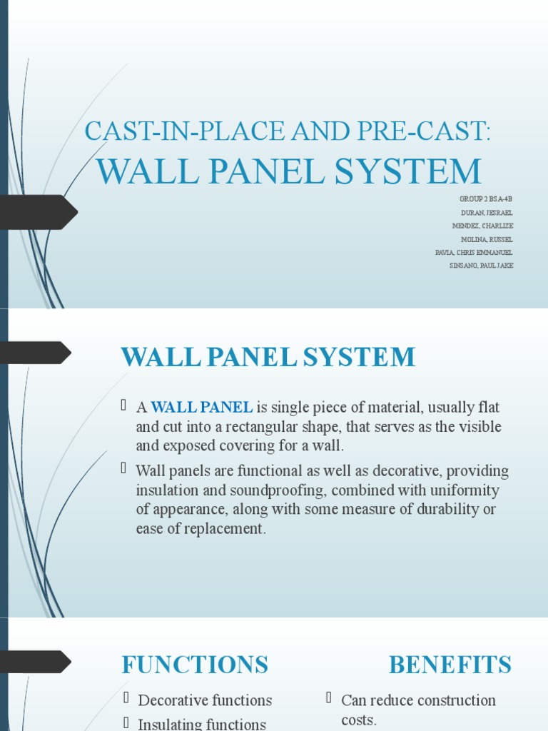 Group 2 Wall Panel Systems | PDF | Concrete | Structural Engineering