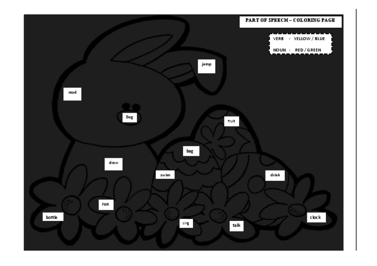 Part of Speech Coloring Page | PDF