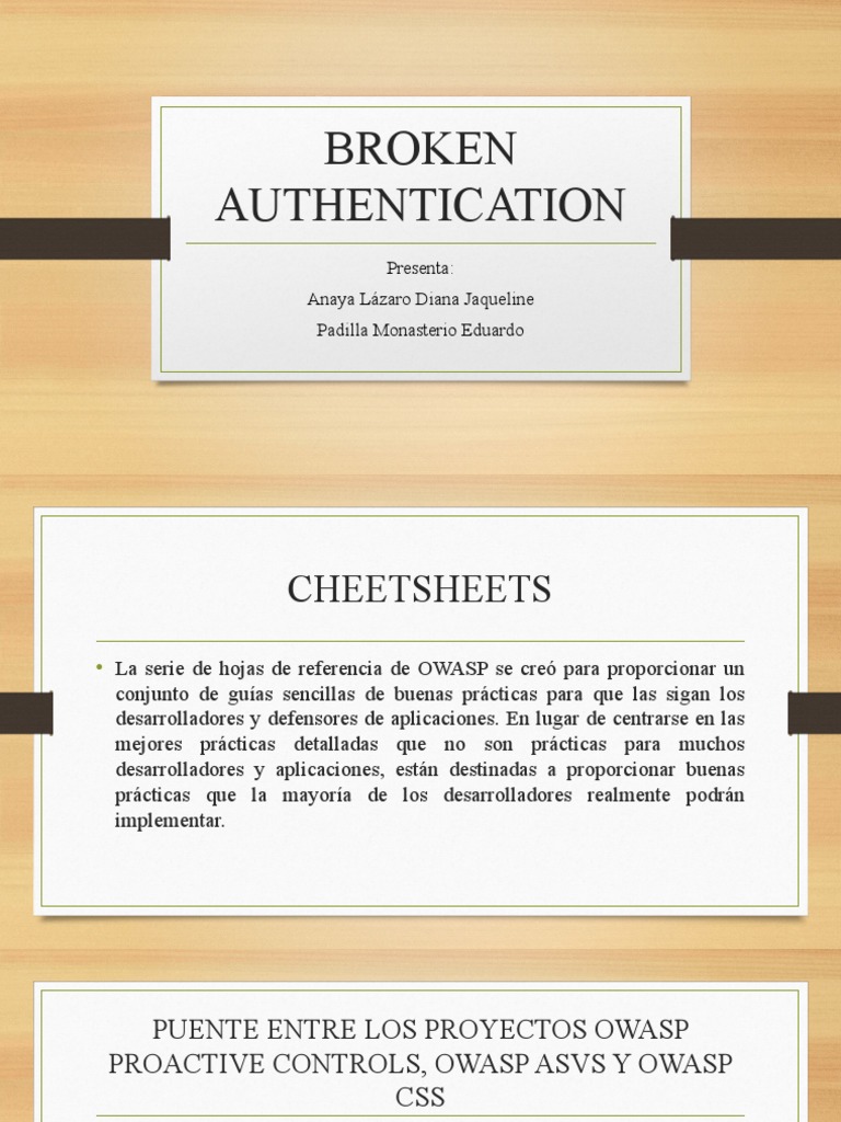Broken Authentication | PDF | Software | Autenticación