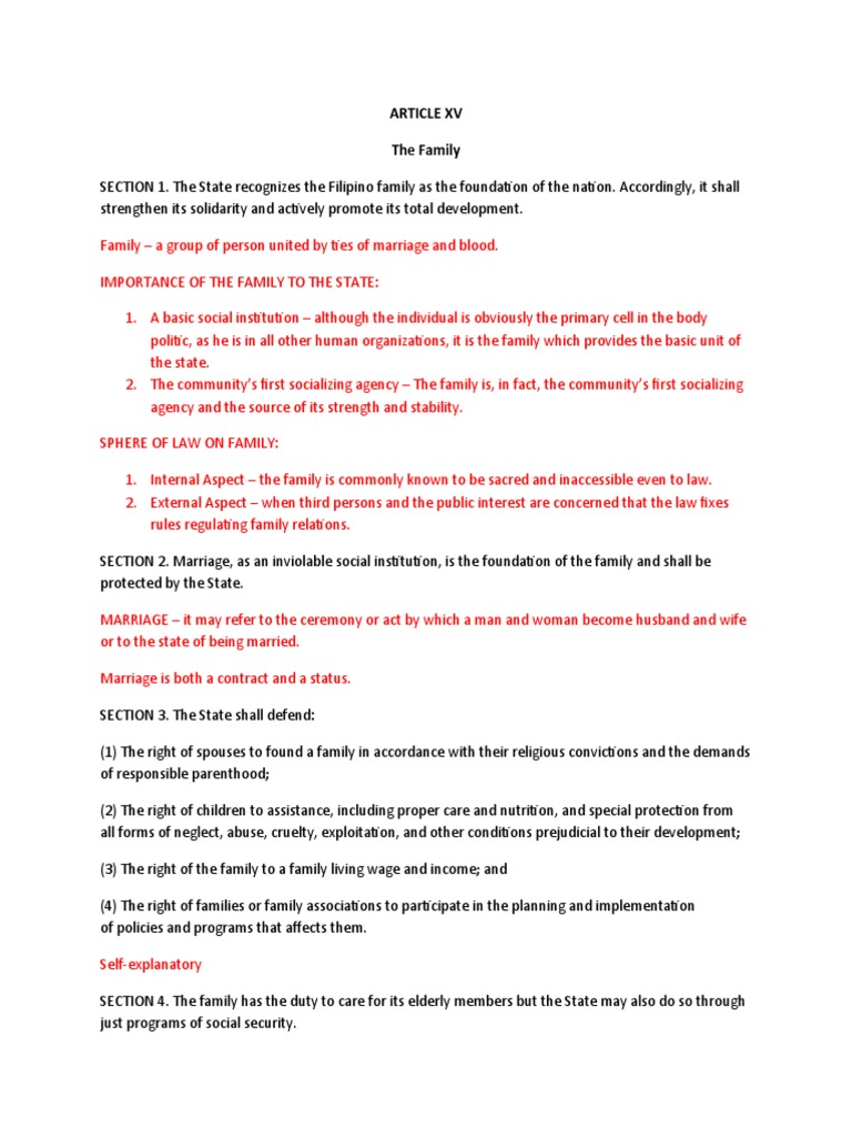 ARTICLE 15 - Sections With Explanation | PDF | Family | Marriage