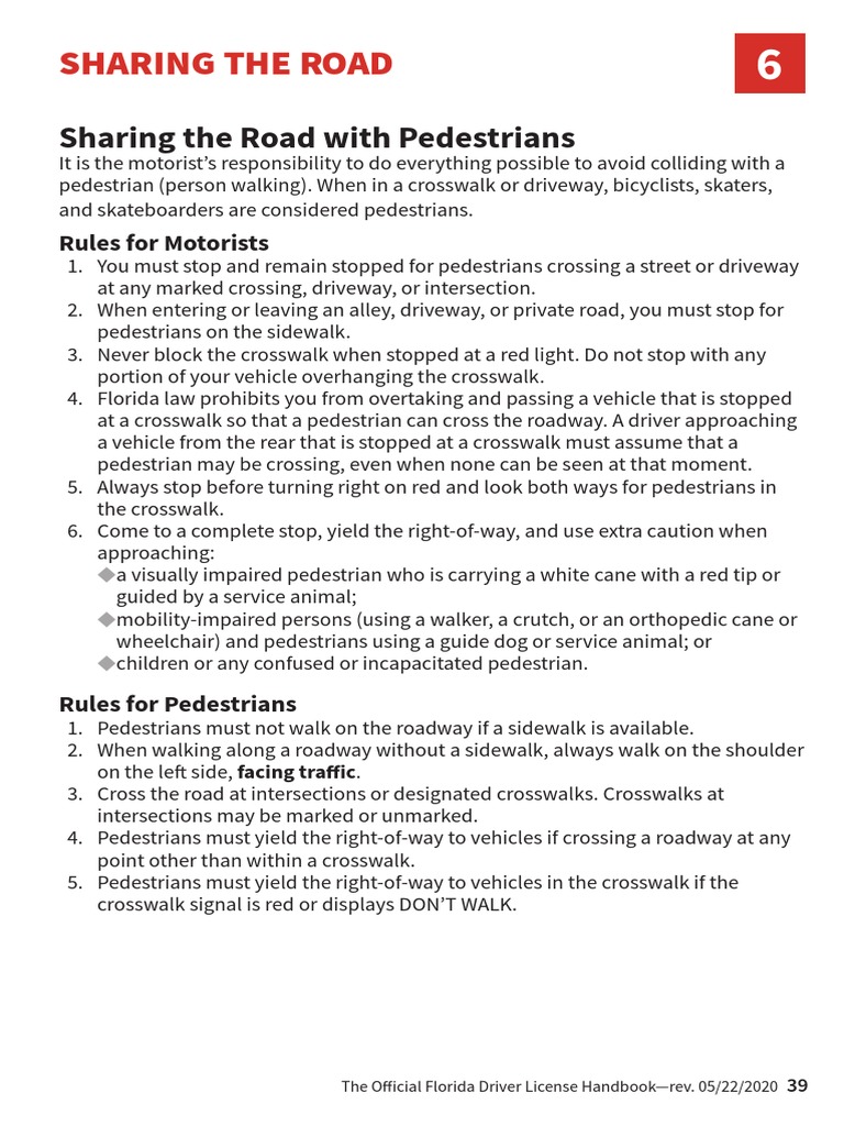 6 - Sharing The Road | PDF | Traffic | Pedestrian Crossing