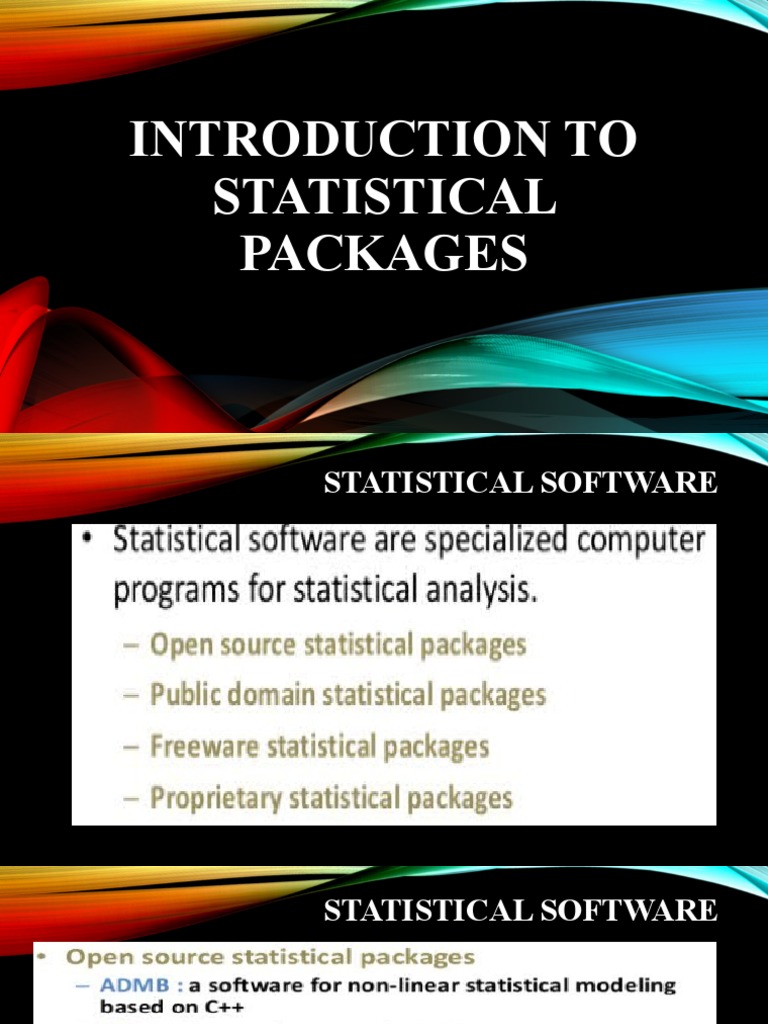 1 Introduction To Statistical Packages | PDF 1 Introduction To Statistical Packages | PDF