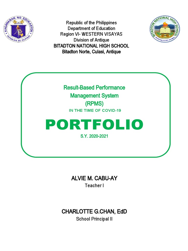 Portfolio: Result-Based Performance Management System (RPMS) | PDF ...