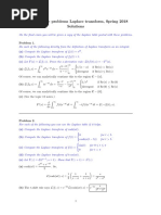 Laplace Transform Practice Problems | PDF | Mathematical Analysis | Functions And Mappings