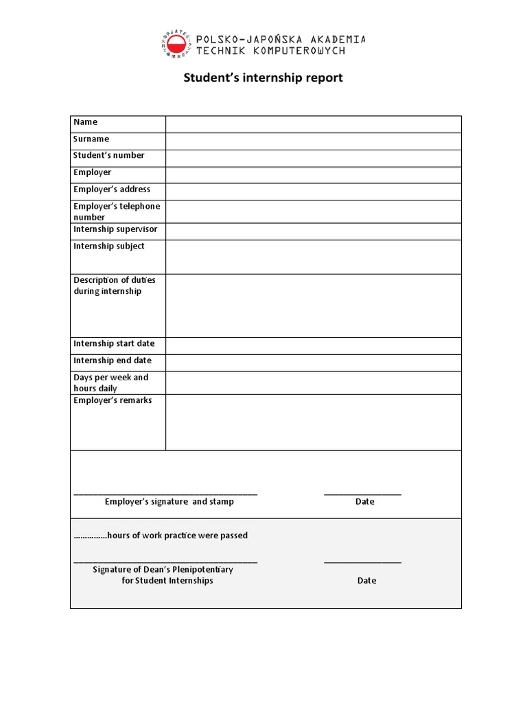 Students Internship Report | PDF