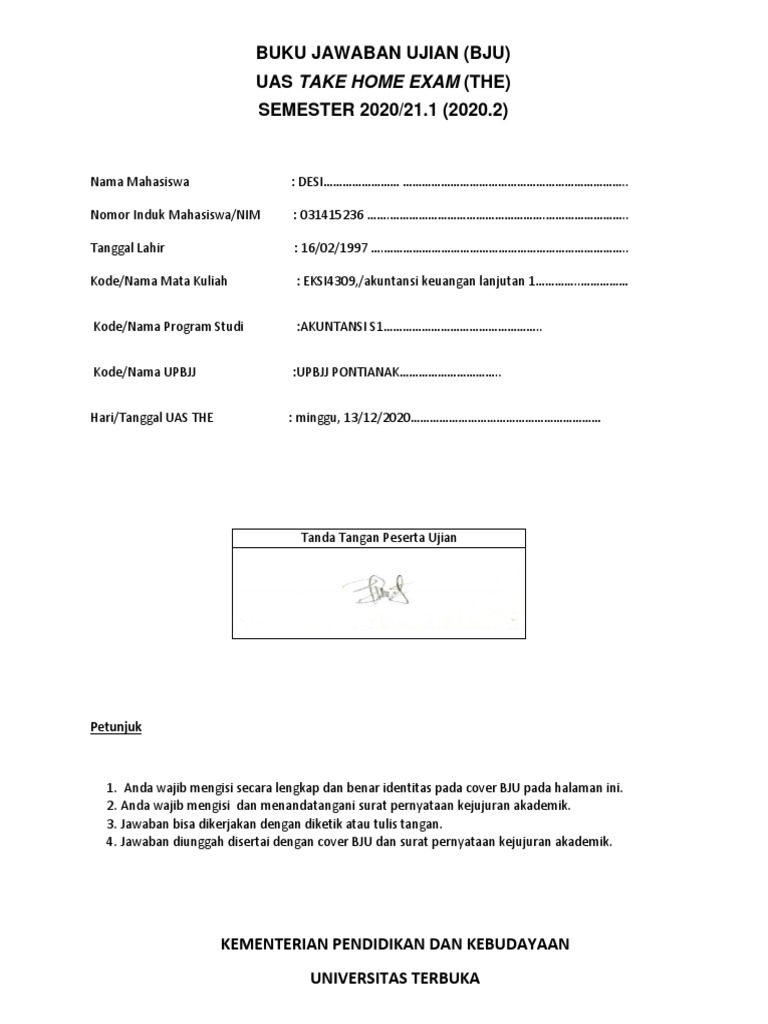 Bju Umum AKL1-Dikonversi | PDF