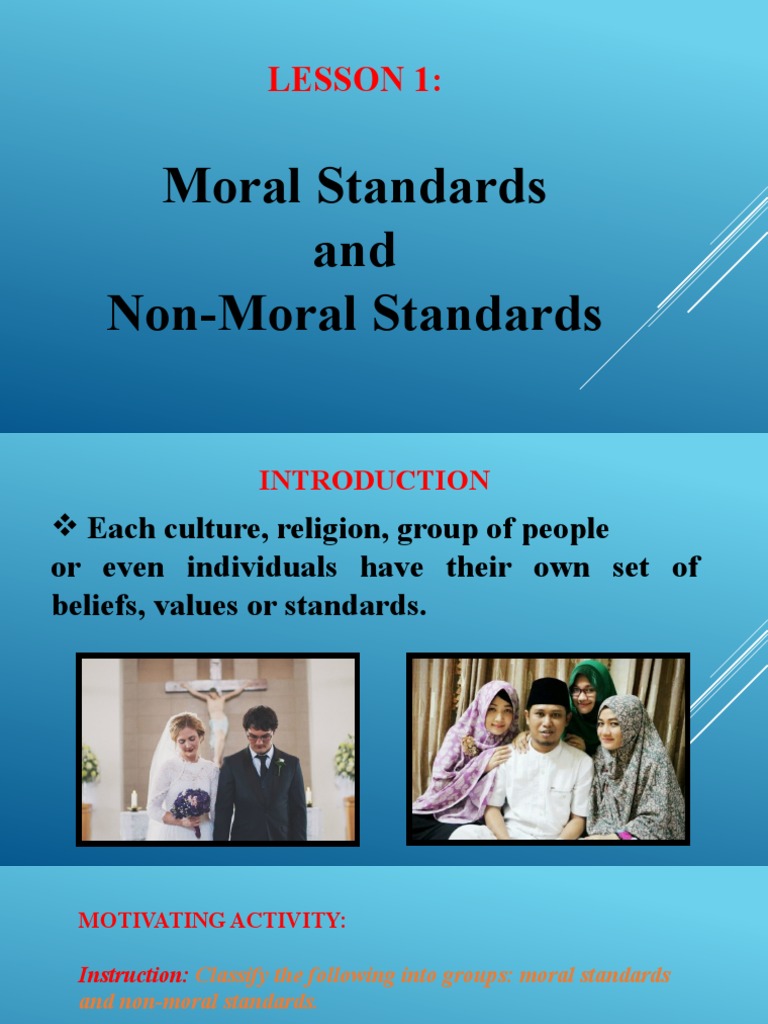 Lesson 2 Moral and Non-Moral Standards | Download Free PDF | Morality ...