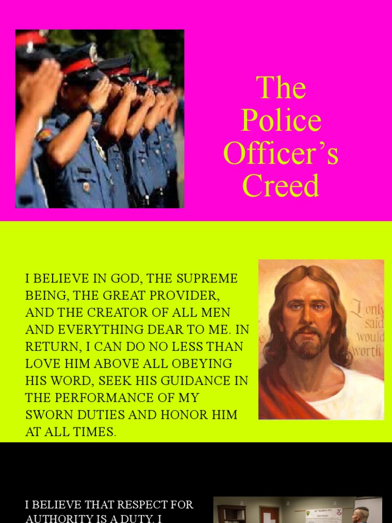 The Police Officer's Creed | PDF | Loyalty | Police