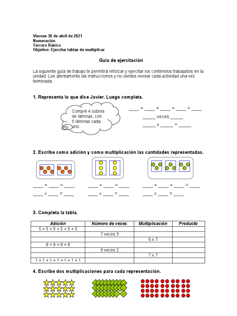 Unidad 3 Multiplicacion y Division | PDF | Multiplicación