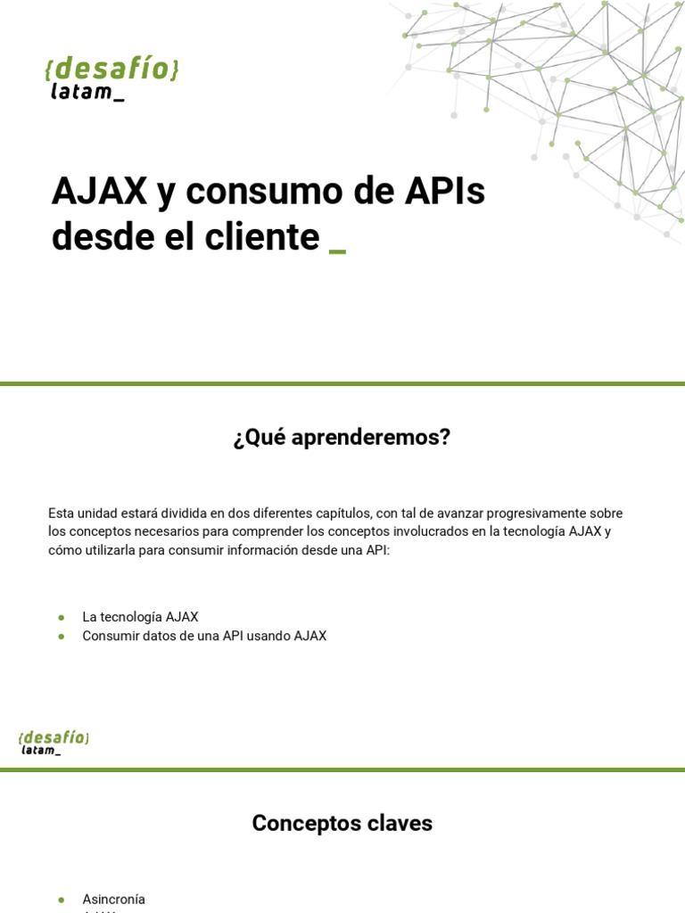 Apoyo Lectura - AJAX y Consumo de APIs Desde El Cliente | PDF | Ajax (Programación) | Protocolo ...