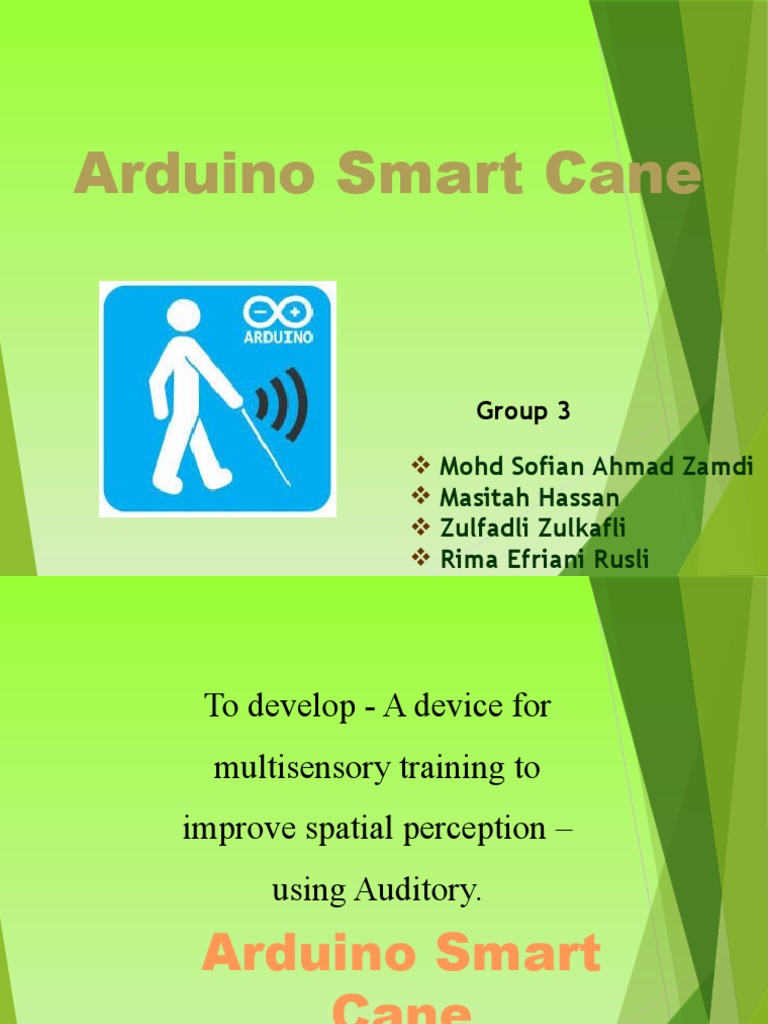 Arduino Smart Cane: Group 3 | PDF | Visual Impairment | Accessibility