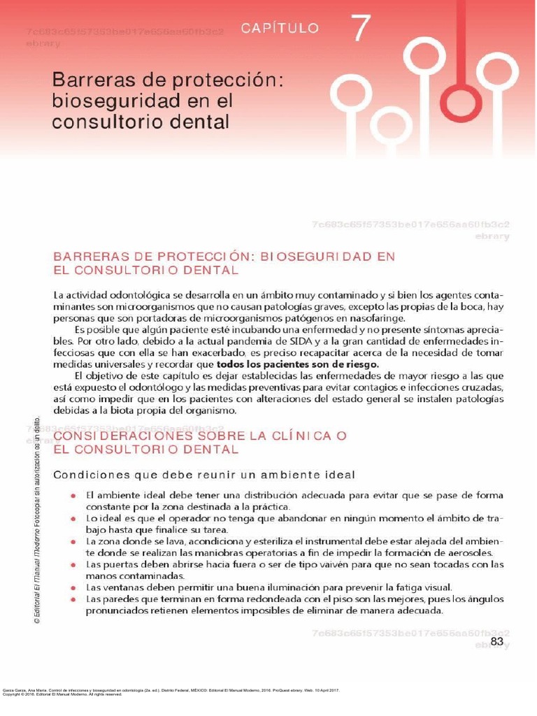 Control de Infecciones y Bioseguridad en Odontolog A 2a Ed | PDF