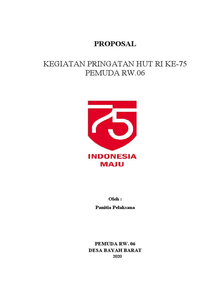 Proposal Agustusan Pemuda RW.06 | PDF