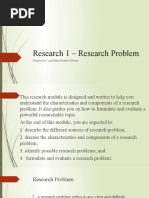 IDENTIFICATION AND SELECTION AND FORMuLATION OF RESEARCH PROBLEM | PDF ...
