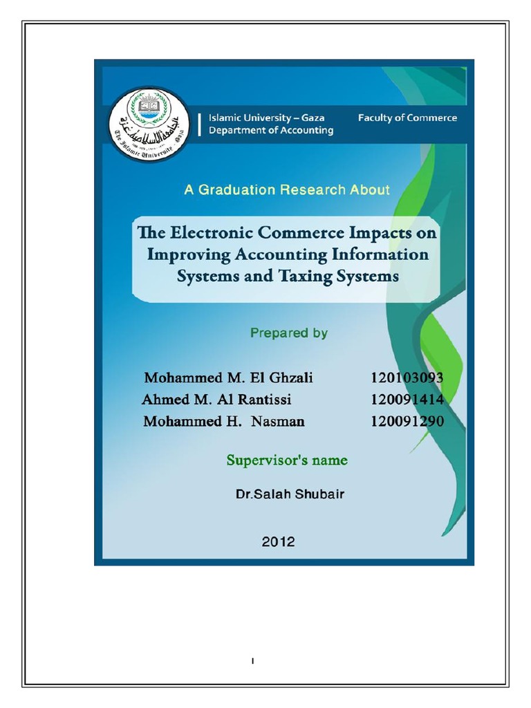 The Electronic Commerce Impacts On Improving Accounting Information Systems and Taxing Systems ...