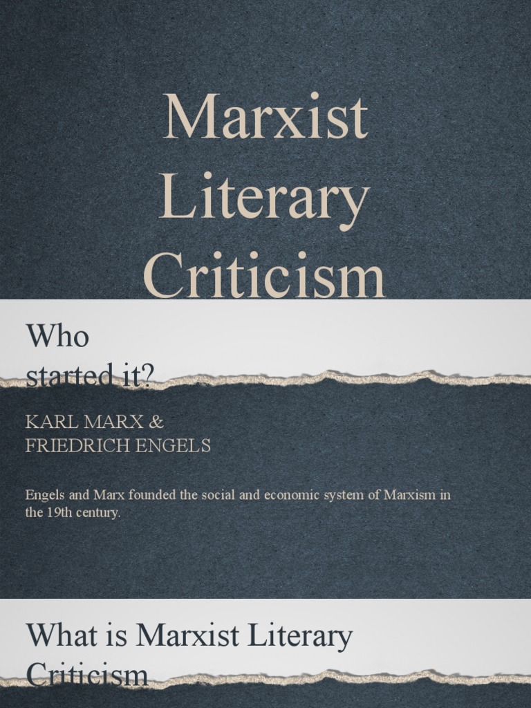 Understanding Marxist Literary Criticism | PDF | Social Science | History