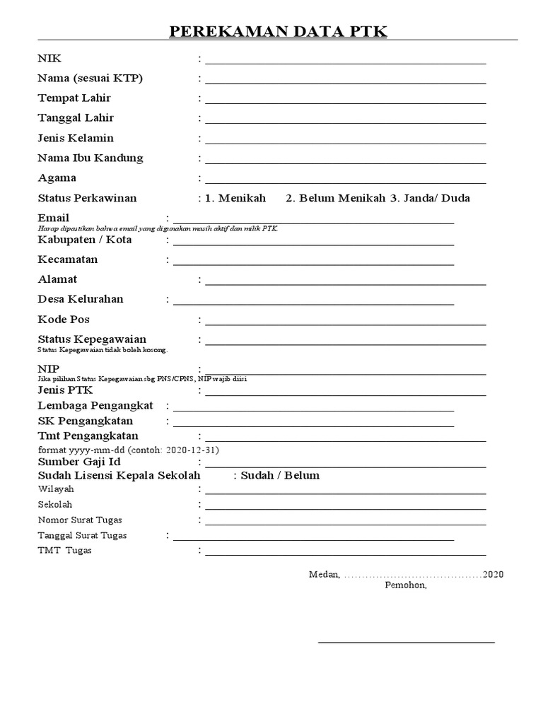 Perekaman Data PTK | PDF | Karier & Perkembangan