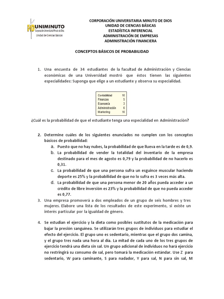 Conceptos Básicos de Probabilidad | PDF | Probabilidad