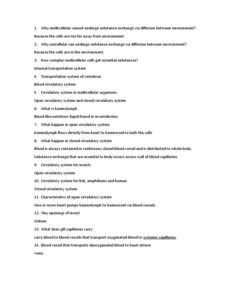 Chapter 10 KSSM FORM 4 BIO | Download Free PDF | Heart | Circulatory System