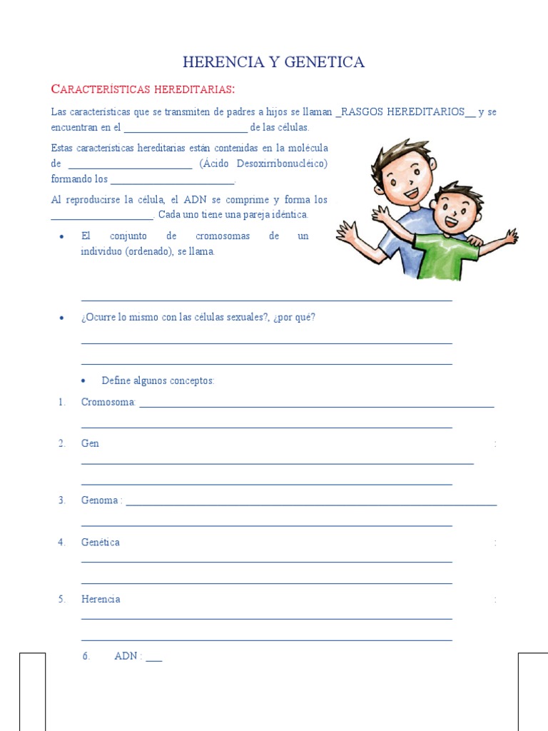 Actividad para Trabajar en Casa Herencia y Genetica | PDF | Dominancia ...