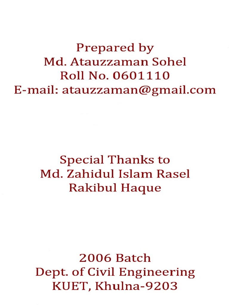 KUET Class Note Project Planning & Construction Management | PDF